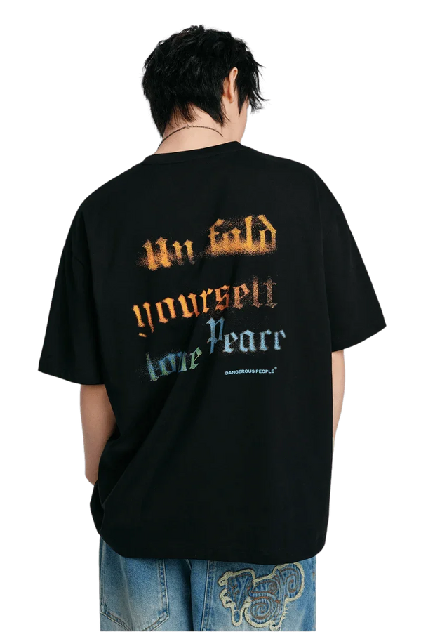 Dangerous People Faded Gothic Font Tee – ShaLaoBan