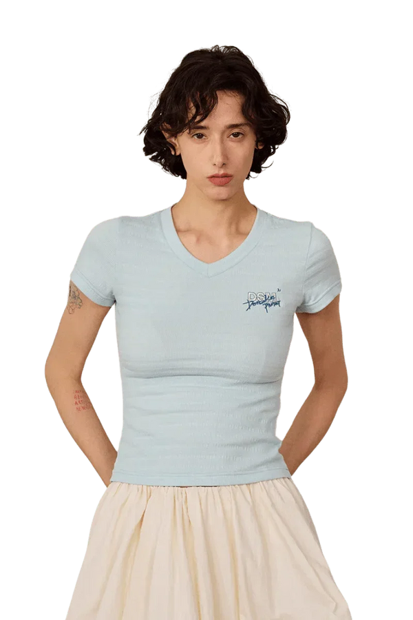 IDontSmoke Ladies V-Neck Ripple Tee - Clothing | ShaLaoBan